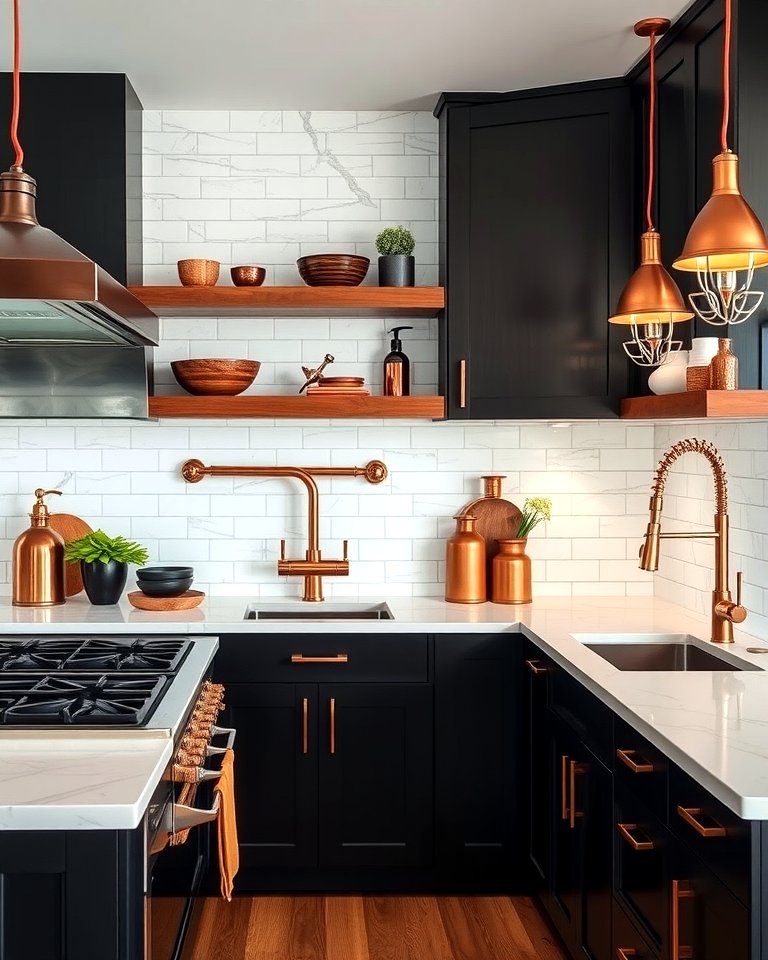 25 Black and Copper Kitchen Ideas for a Bold Look
