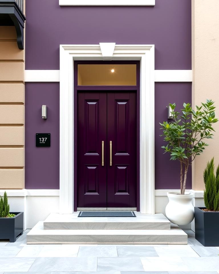 20 Dark Purple Front Door Ideas for a Bold Entrance