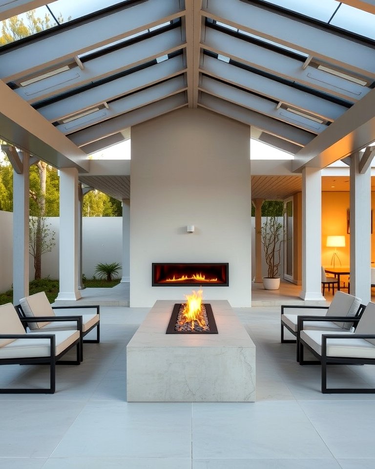 25 Backyard Pavilion With Fireplace Ideas for Cozy Nights