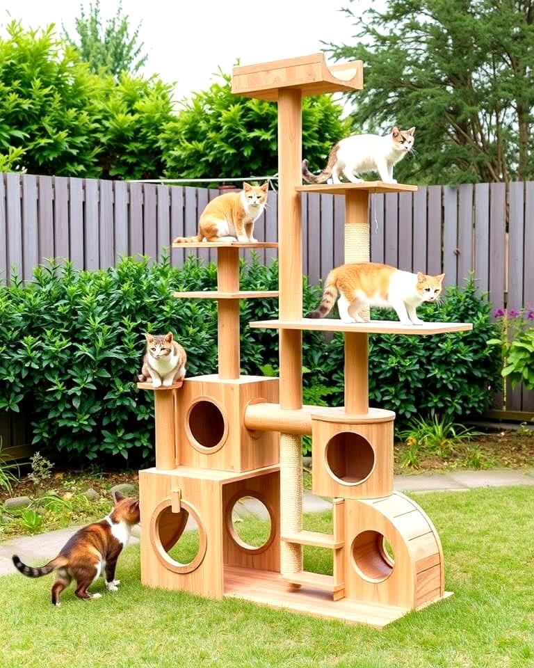 20 Outdoor Cat Tree Ideas for Your Feline Friends