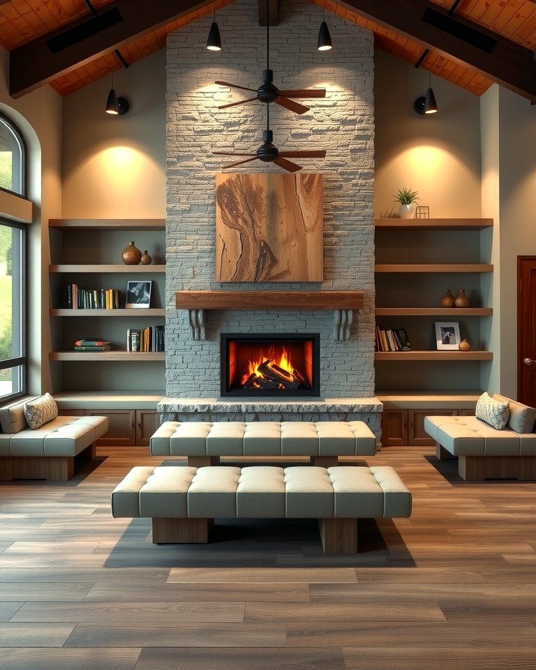 25 Fireplace Bench Ideas for Functional and Stylish Seating