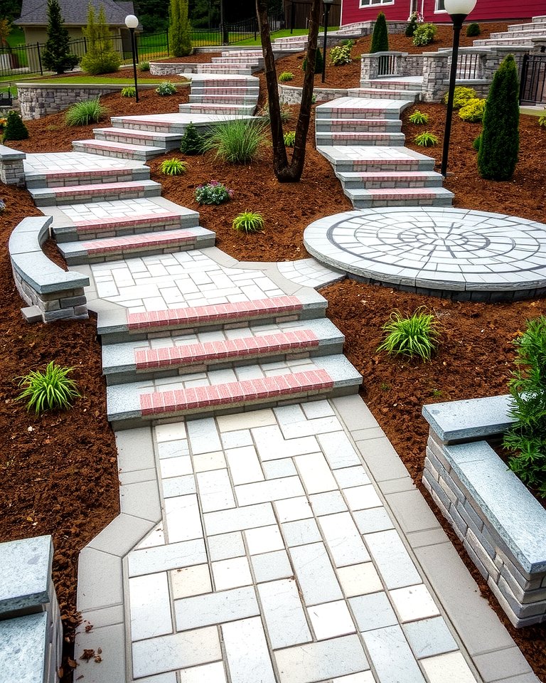 25 Concrete Paver Walkway Ideas for Durable Design