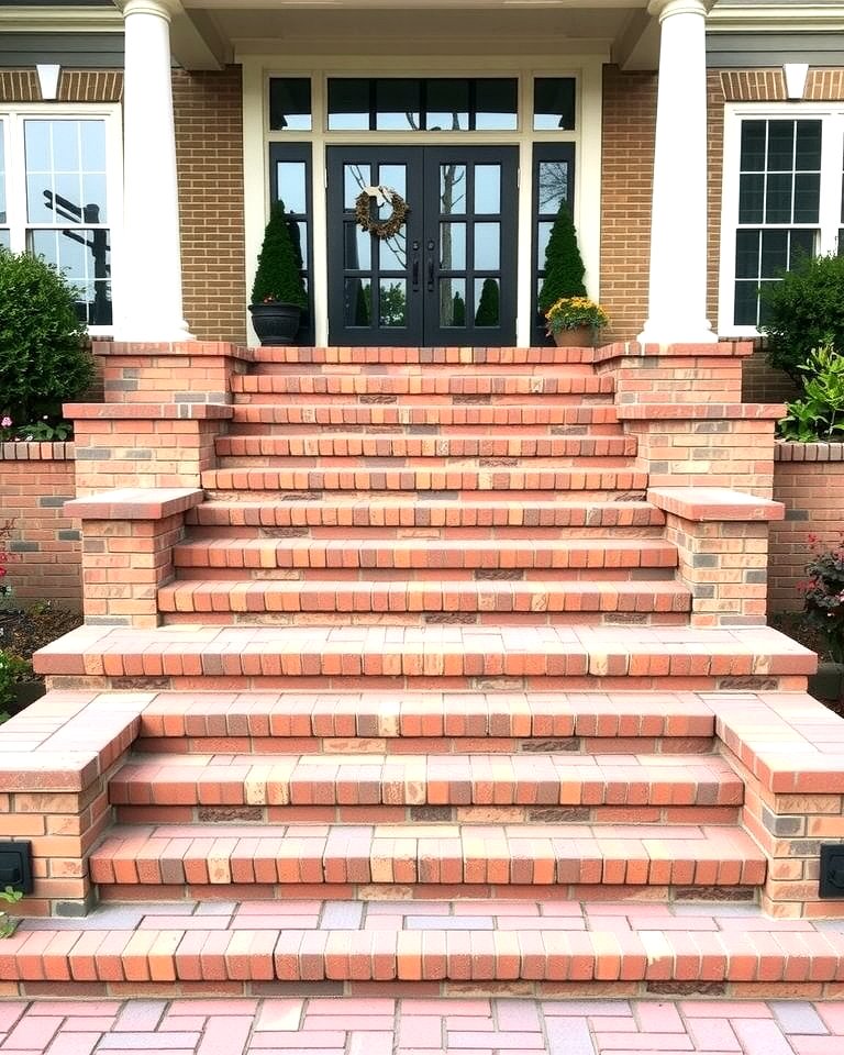 25 Brick Front Steps Design Ideas for Curb Appeal