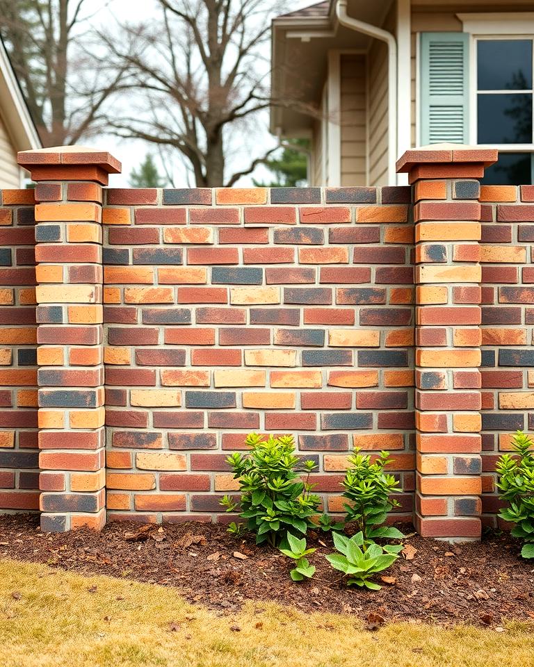 20 Front Yard Brick Fence Ideas for a Classic Look