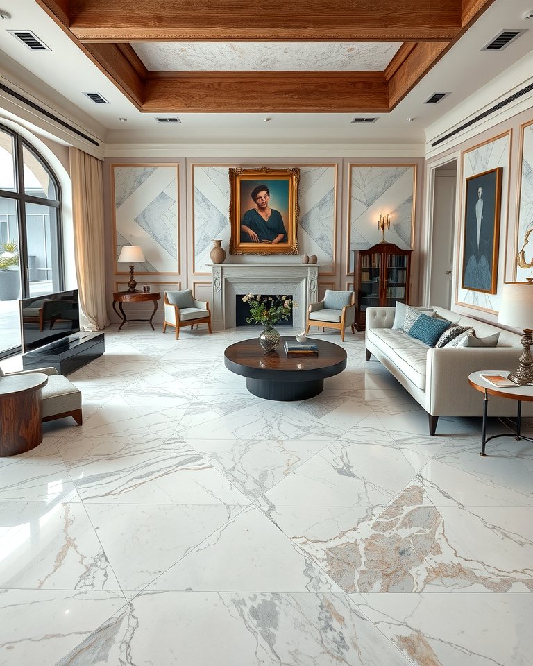 25 Marble Floor Living Room Ideas for a Luxurious Space