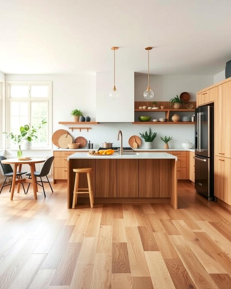 20 Kitchens With Wood Floors for a Warm and Inviting Feel