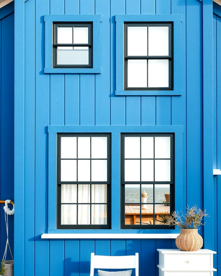 25 Blue House With Black Trim Ideas for a Striking Exterior