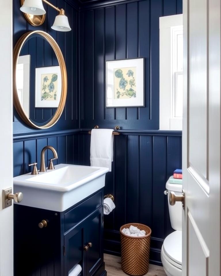 20 Navy Blue Powder Room Ideas for a Chic Look