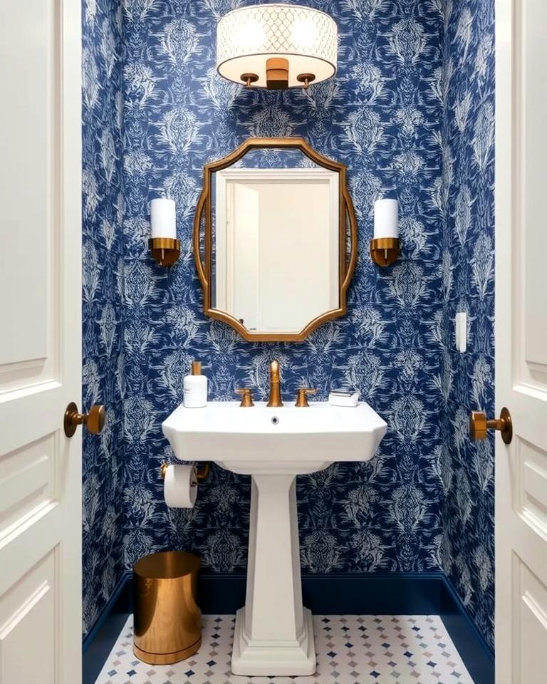 20 Navy Blue Powder Room Ideas for a Chic Look