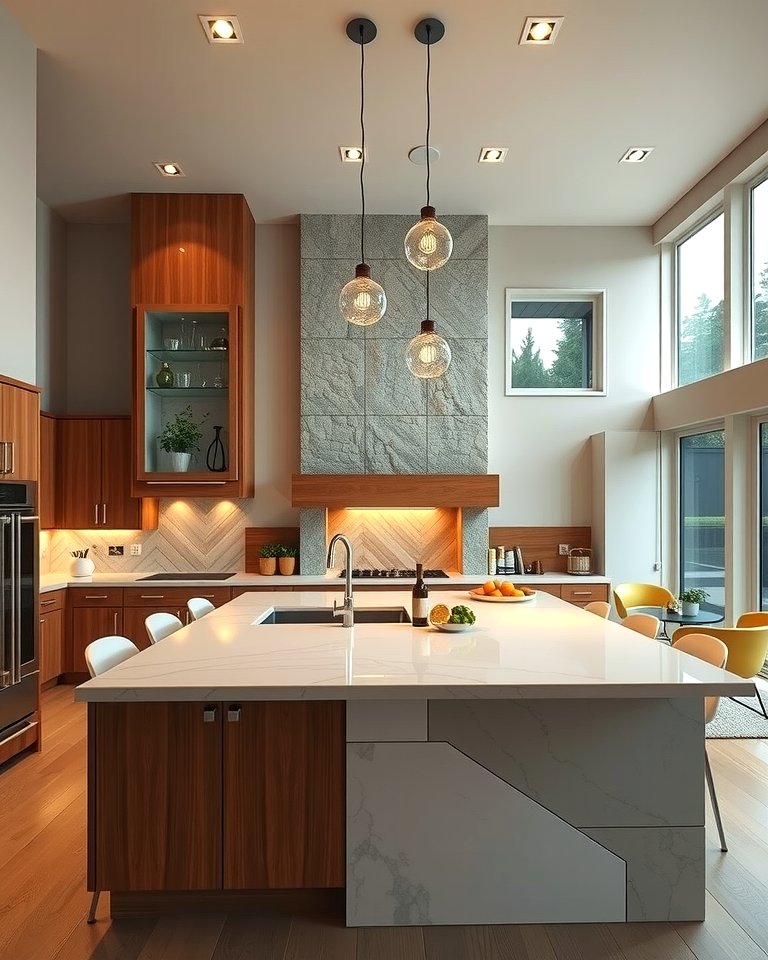 25 Kitchens With Fireplaces for a Unique Cooking Space