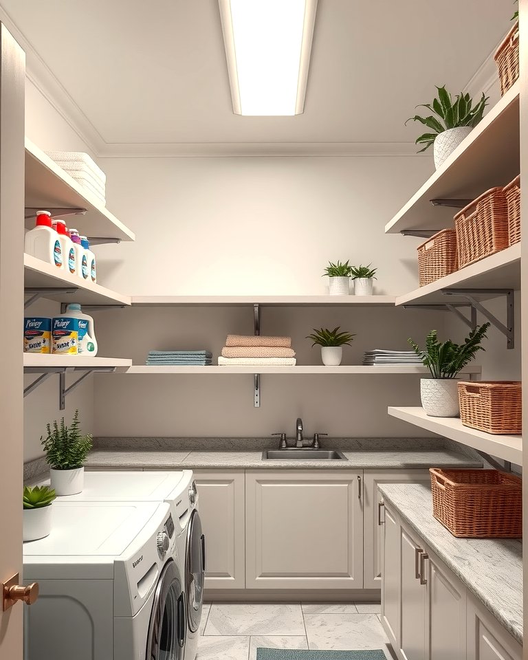 25 Creative Laundry Room Shelving Ideas for Organization