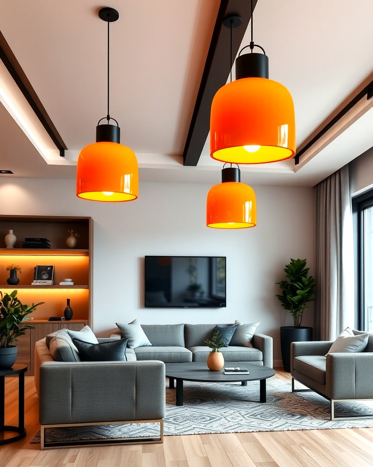 25 Black and Orange Living Room Ideas for a Bold Statement
