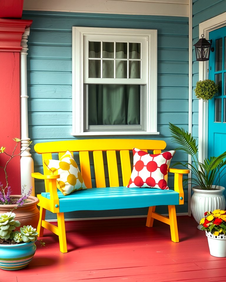 25 Front Porch Bench Ideas for a Welcoming Entrance