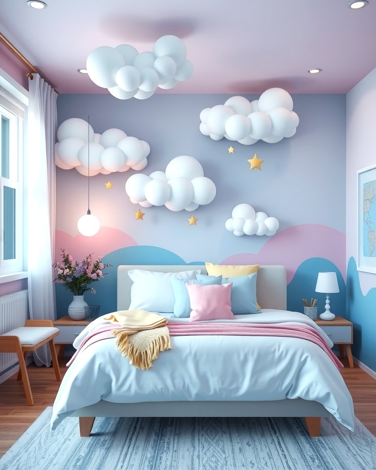 25 Dreamy Cloud-Themed Bedroom Ideas for Relaxation