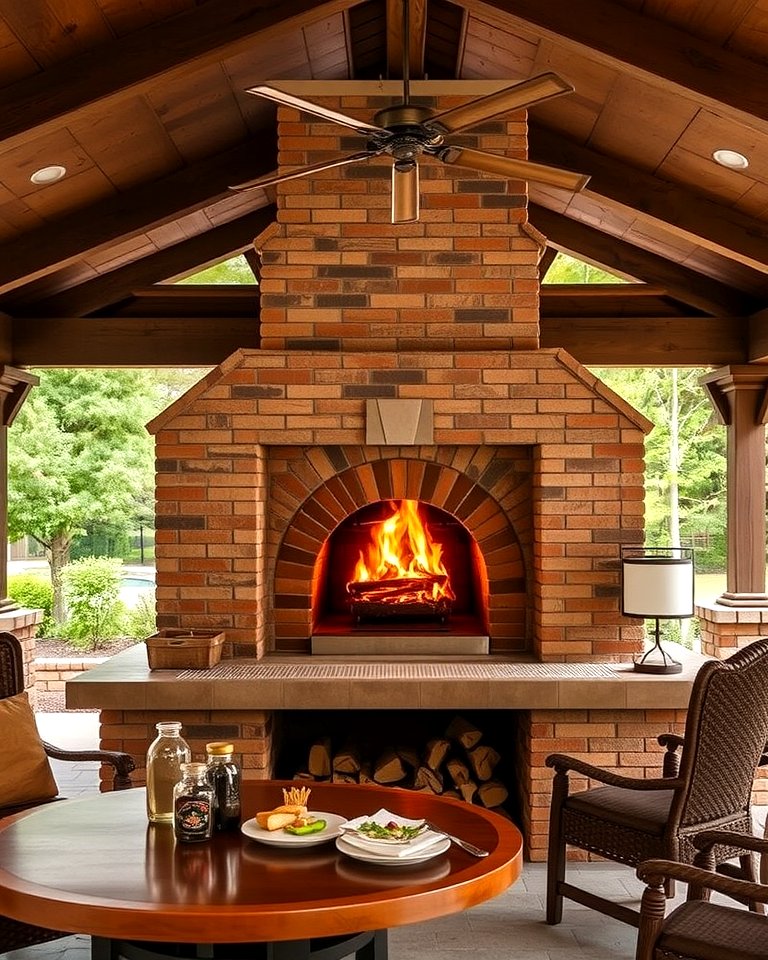 25 Backyard Pavilion With Fireplace Ideas for Cozy Nights