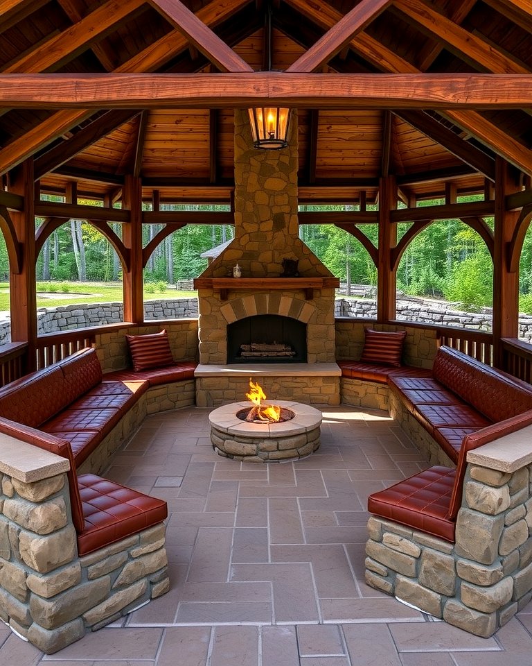 25 Backyard Pavilion With Fireplace Ideas for Cozy Nights