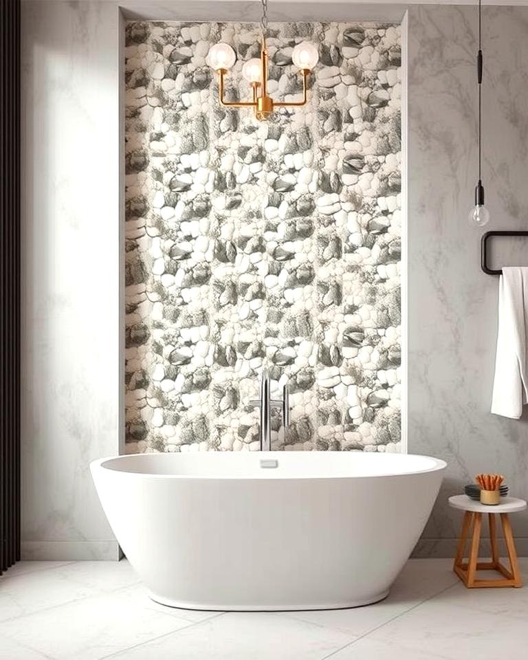 20 Pebble Tile Bathroom Ideas for a Natural Look