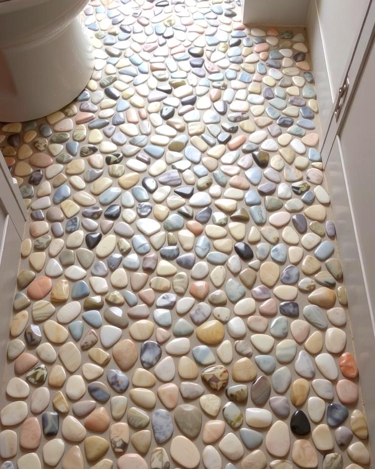 20 Pebble Tile Bathroom Ideas for a Natural Look