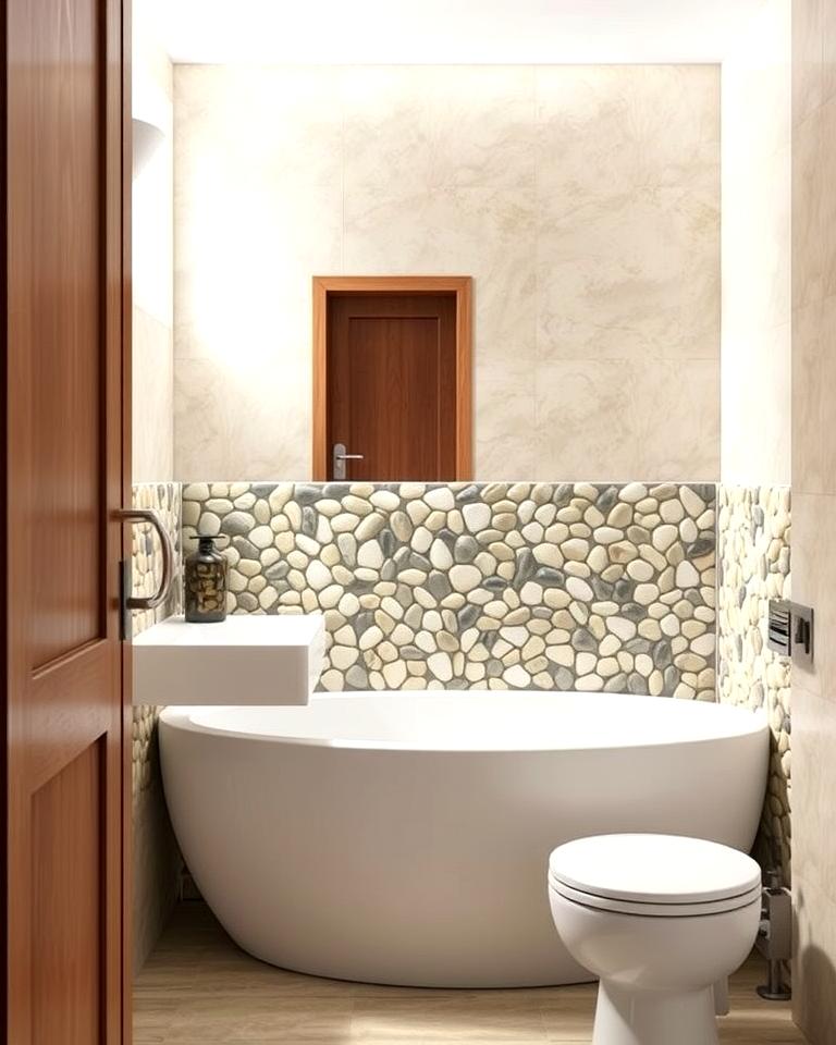 20 Pebble Tile Bathroom Ideas for a Natural Look