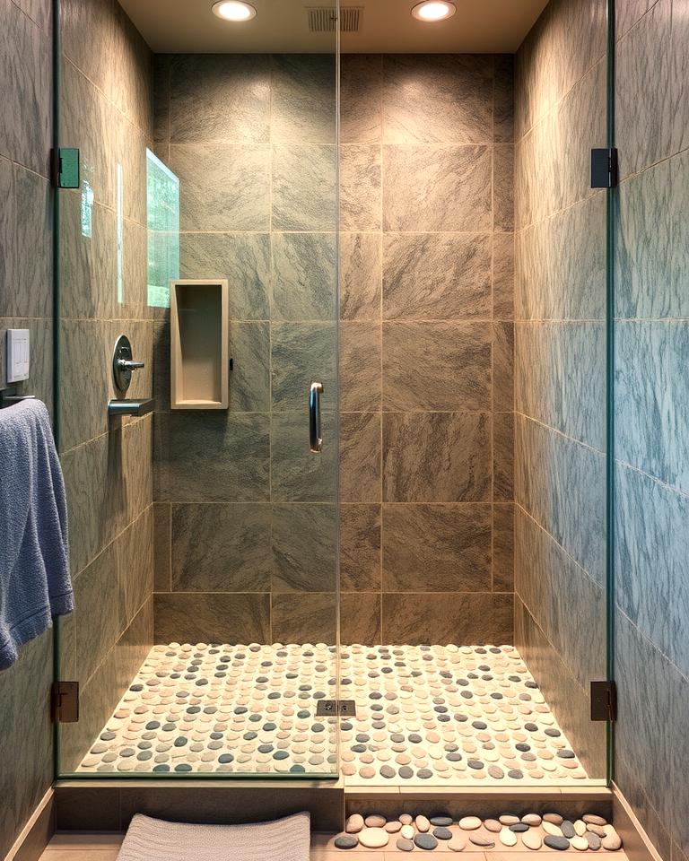 20 Pebble Tile Bathroom Ideas for a Natural Look