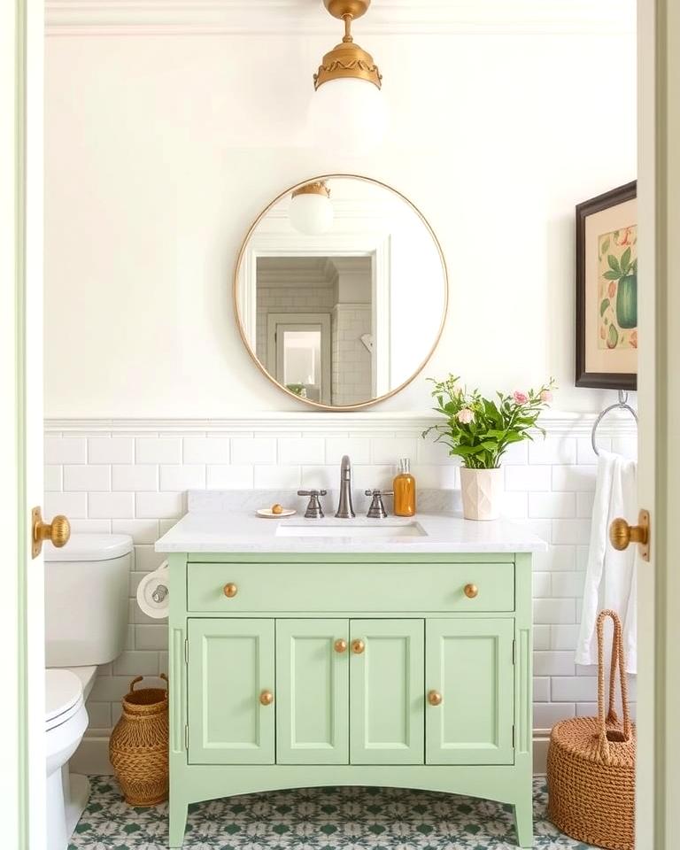 20 Bathroom With Green Vanity Ideas for a Fresh Look