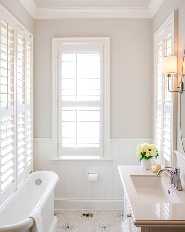 25 Beautiful Bathroom Window Treatment Ideas for Privacy
