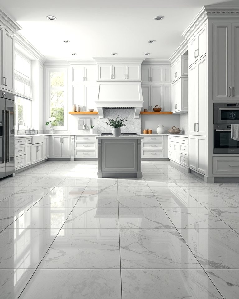 25 Marble Kitchen Floor Ideas for Timeless Elegance