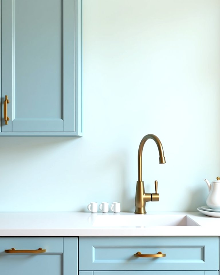 25 Blue Kitchen Cabinets With Gold Hardware for a Luxe Look