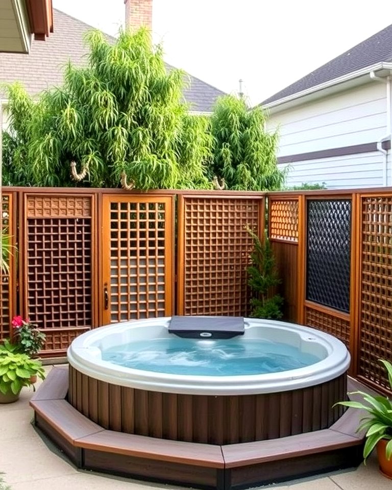 25 Backyard Hot Tub Privacy Ideas for Relaxing Spaces