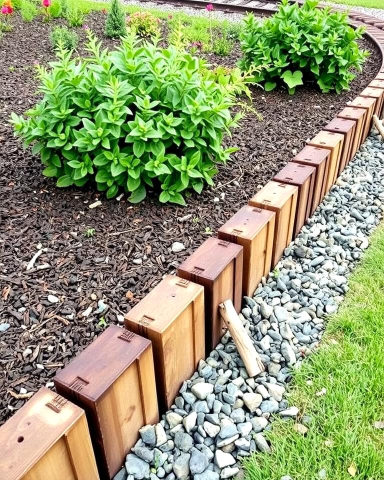 Railroad Tie Driveway Edging
