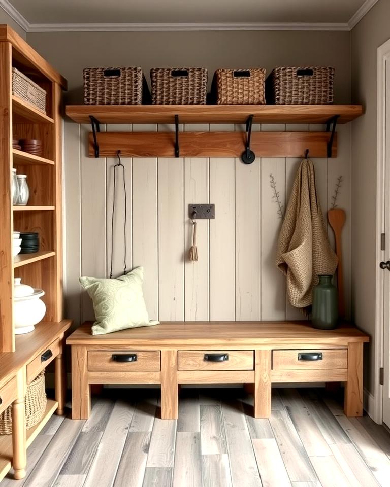 20 Farmhouse Mudroom Ideas for a Rustic Entryway