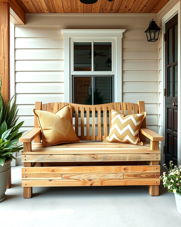 25 Front Porch Bench Ideas for a Welcoming Entrance
