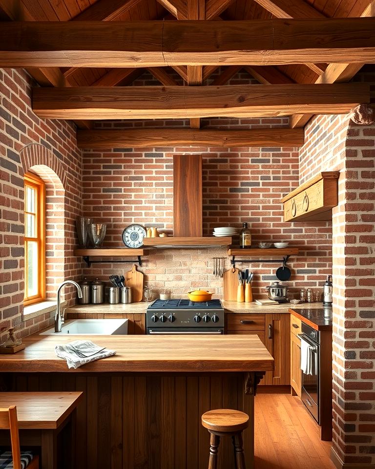 20 Red Brick Kitchen Ideas for a Rustic Charm