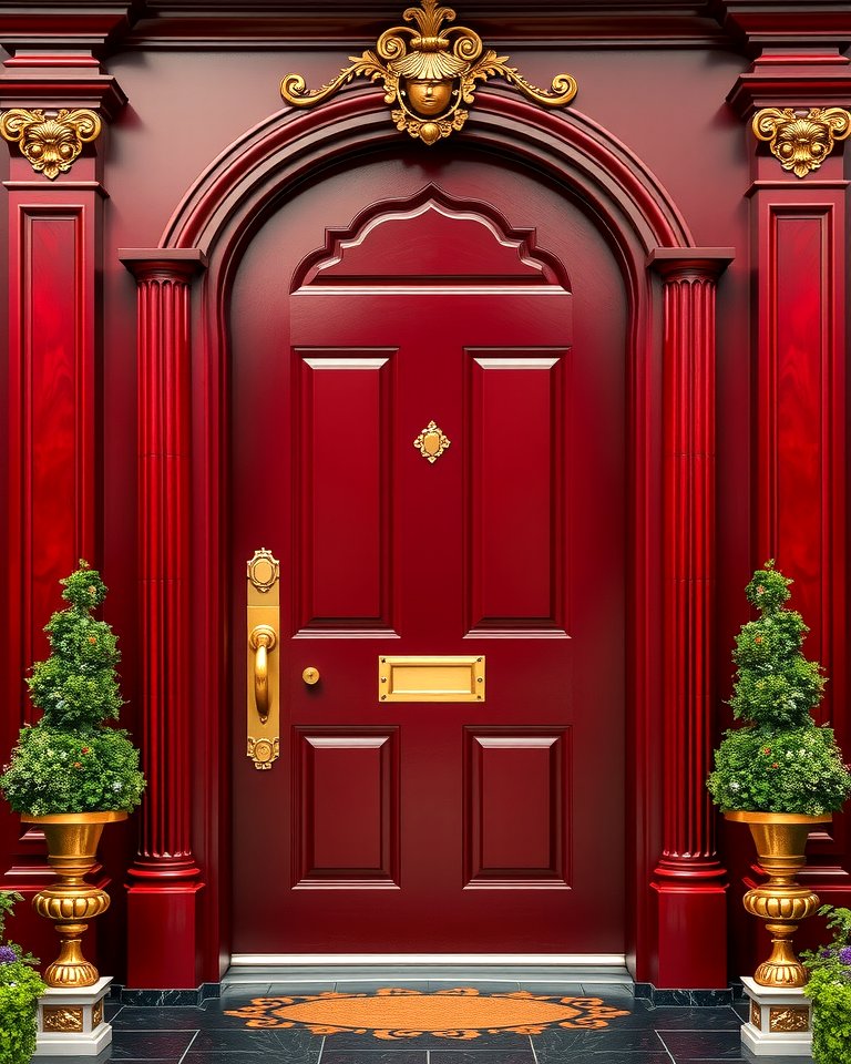 25 Dark Red Front Door Ideas for a Bold Entrance