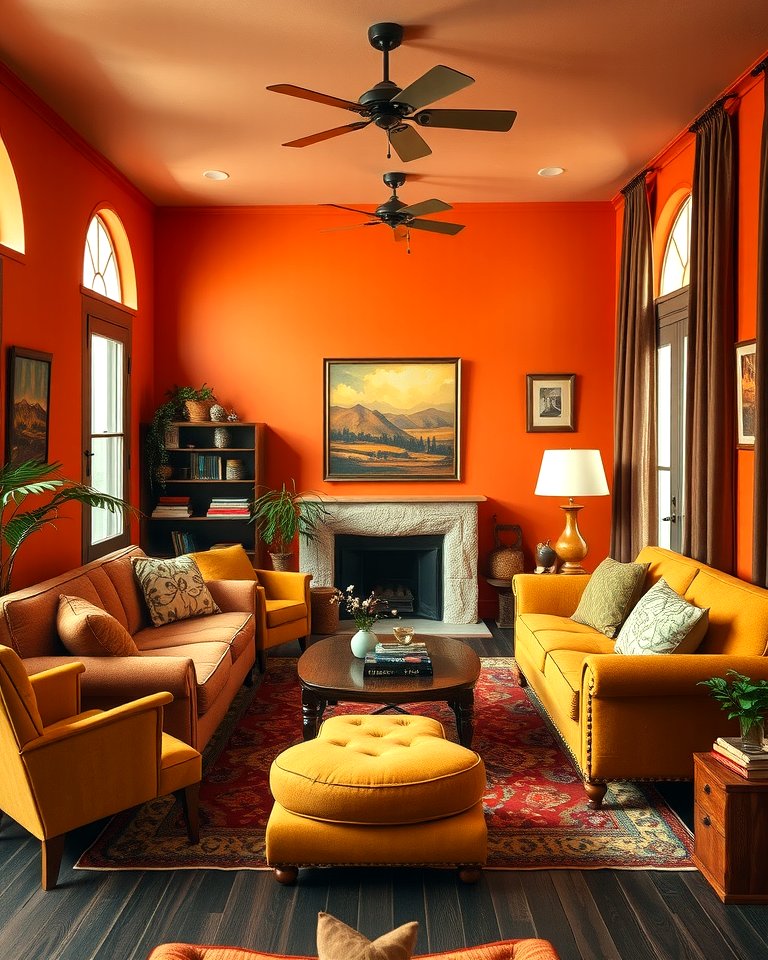 25 Retro 70s Living Room Ideas for a Funky Vibe