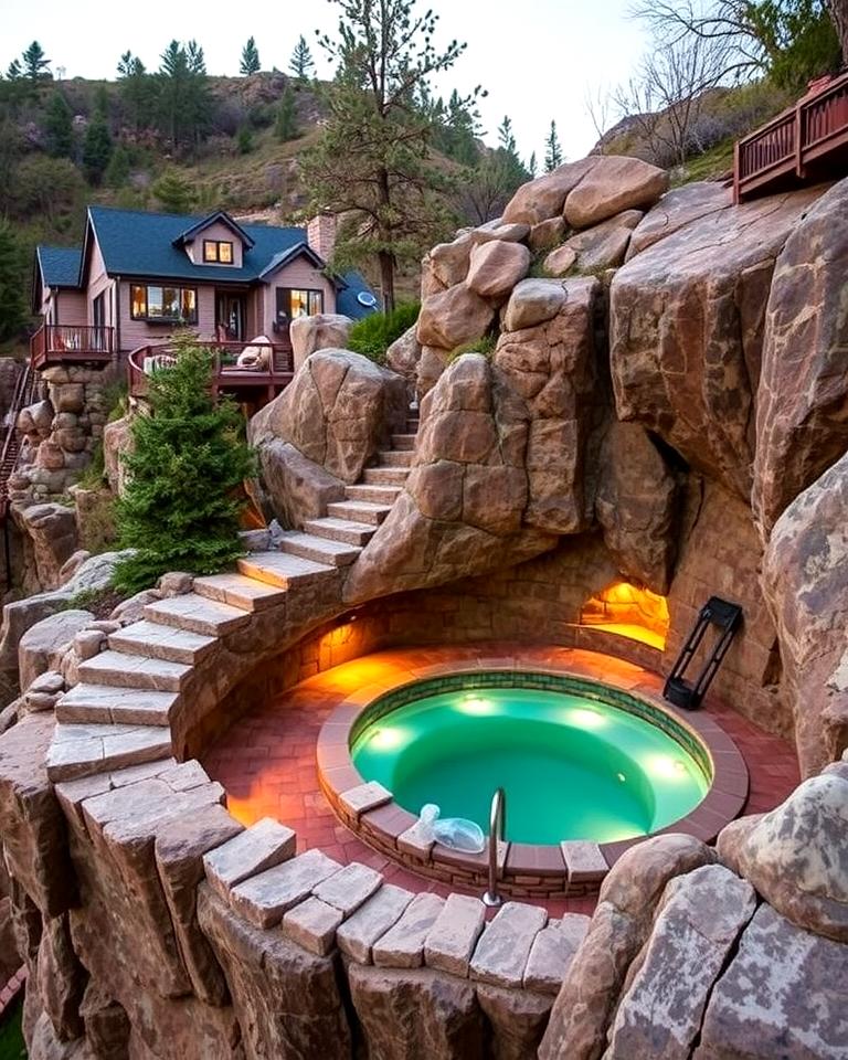 20 Sunken Hot Tub Ideas for Relaxing Outdoor Spaces