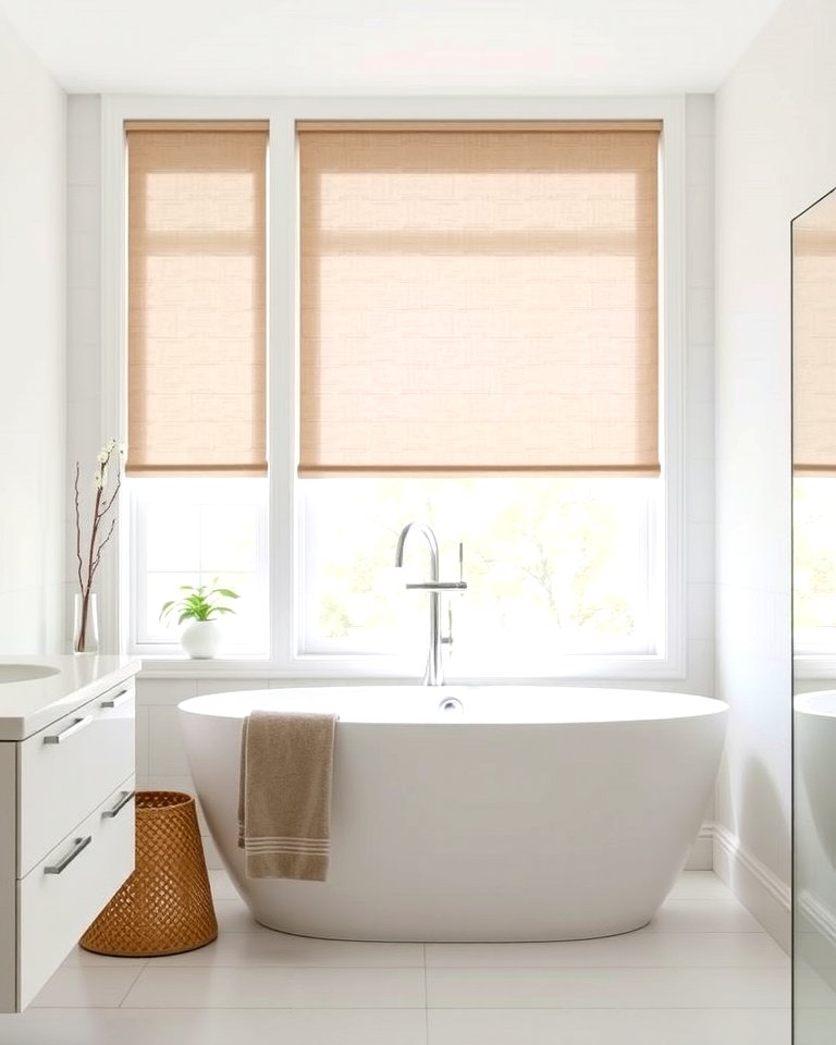 25 Beautiful Bathroom Window Treatment Ideas for Privacy