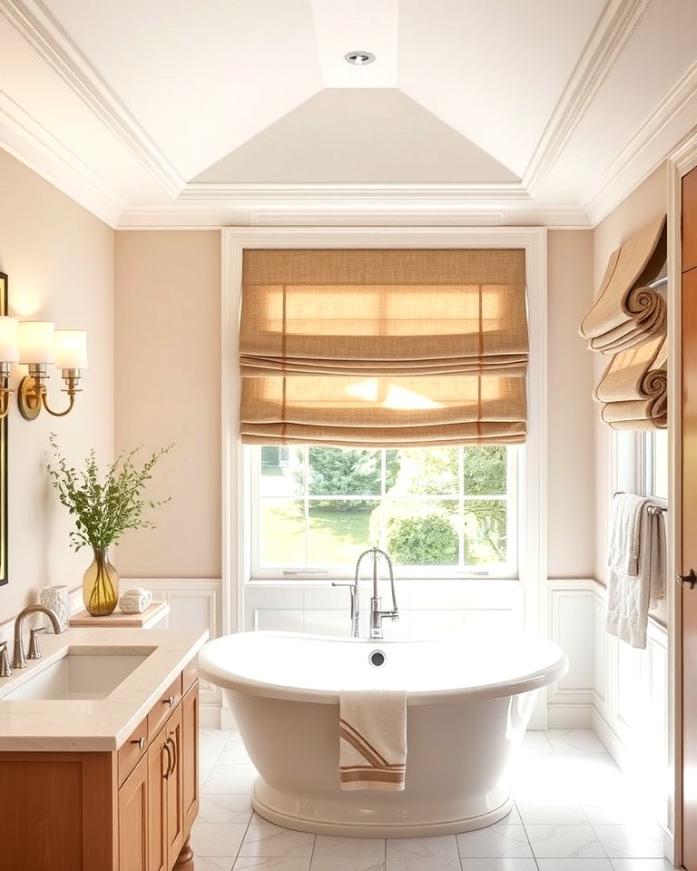25 Beautiful Bathroom Window Treatment Ideas for Privacy
