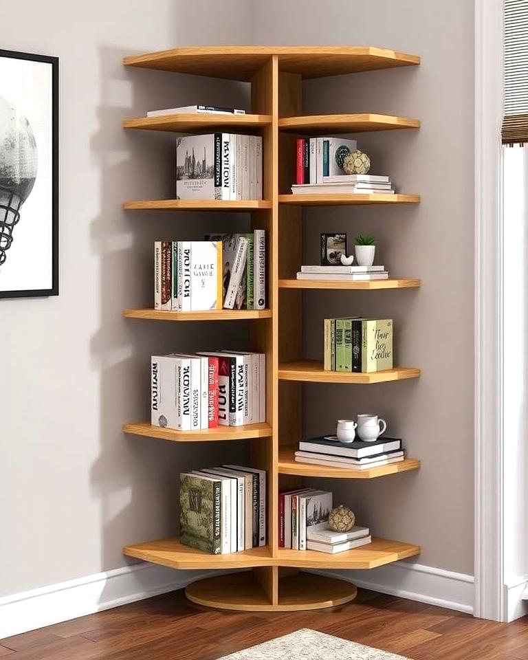 20 Space-Saving Corner Bookshelf Ideas for Your Home
