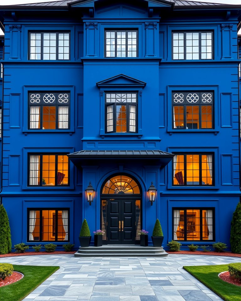 25 Blue House With Black Trim Ideas for a Striking Exterior