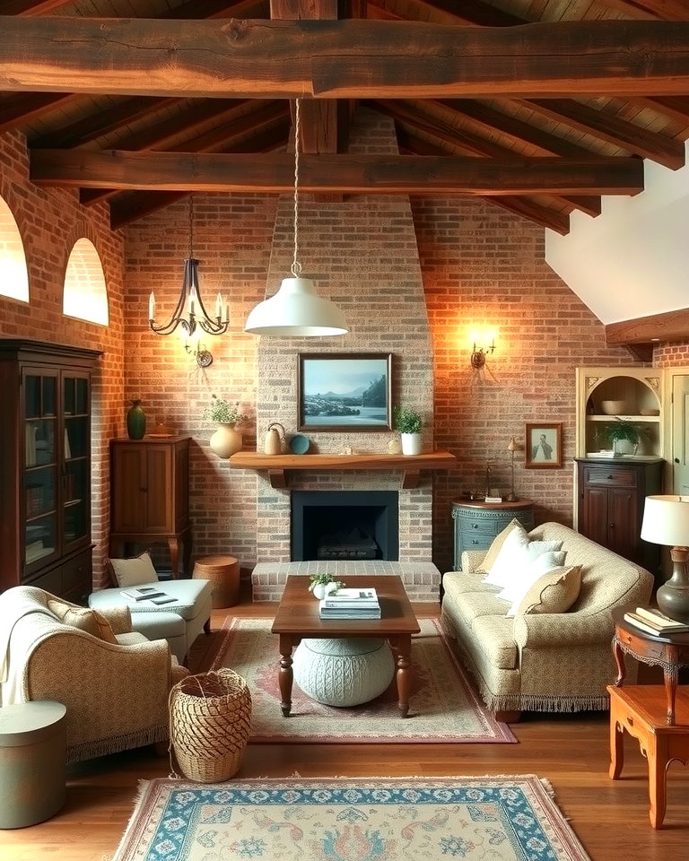 25 Brick Wall Living Room Ideas for a Cozy Feel