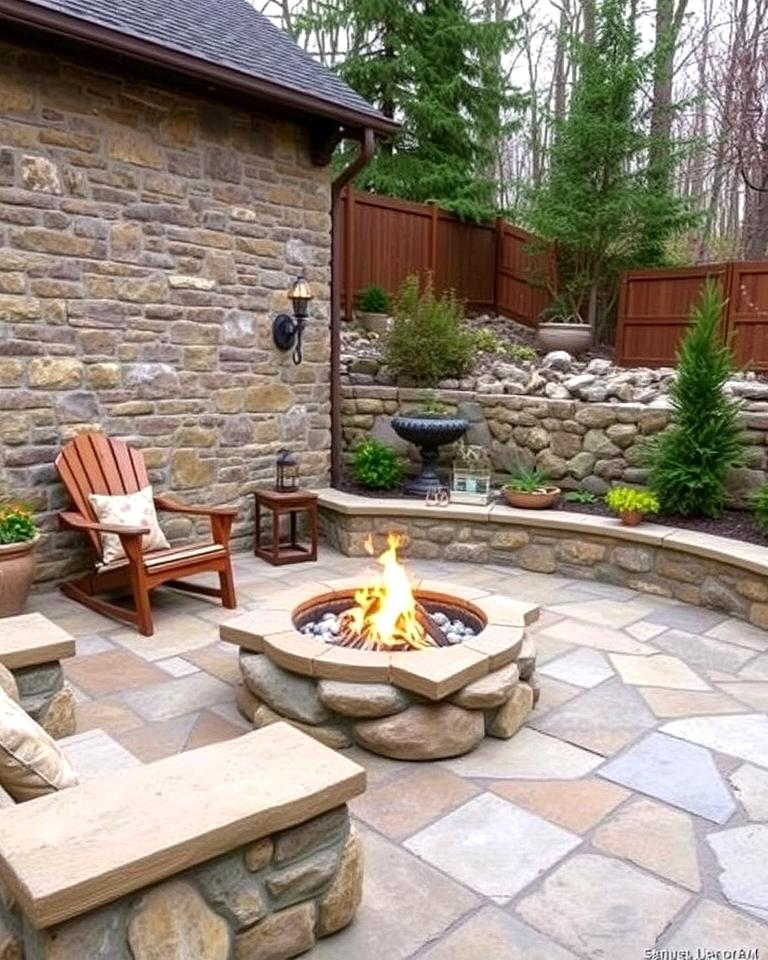 20 Stone Patio With a Fire Pit Ideas for Cozy Nights