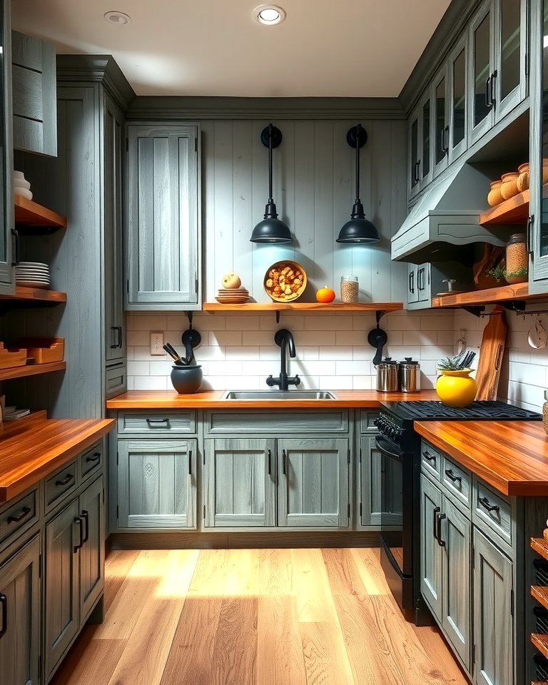25 Farmhouse Kitchen with Gray Cabinets Ideas