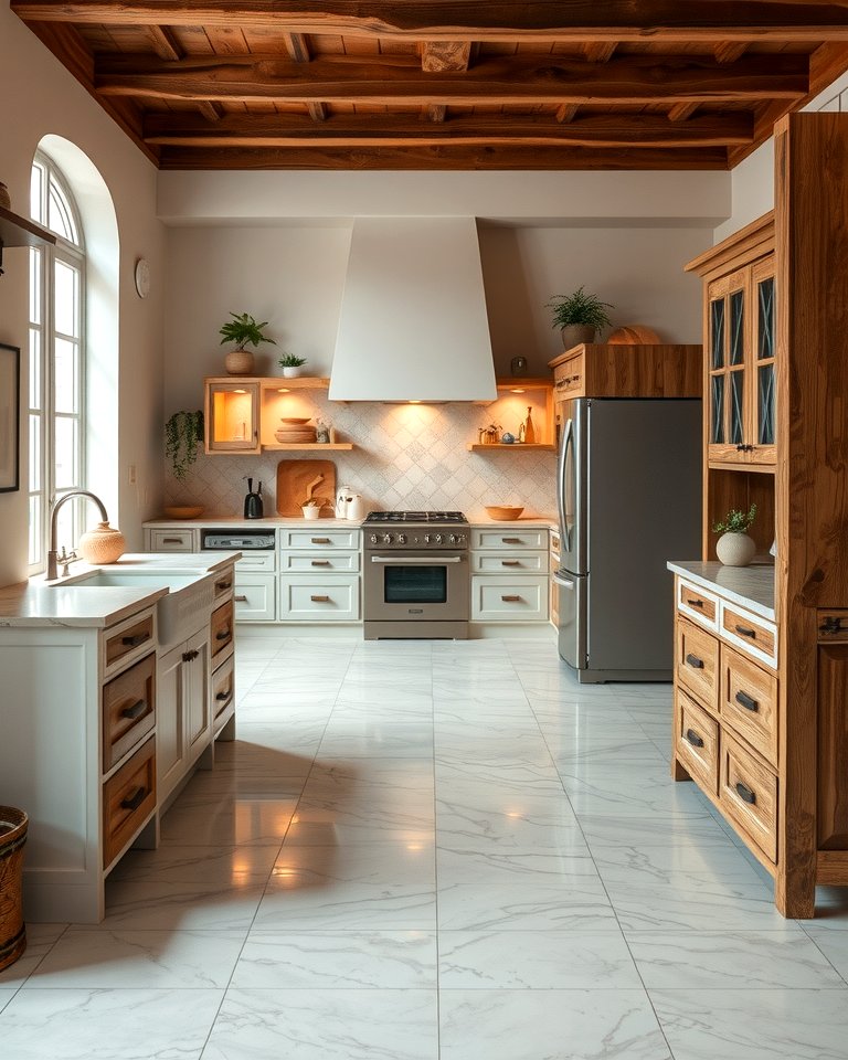 25 Marble Kitchen Floor Ideas for Timeless Elegance