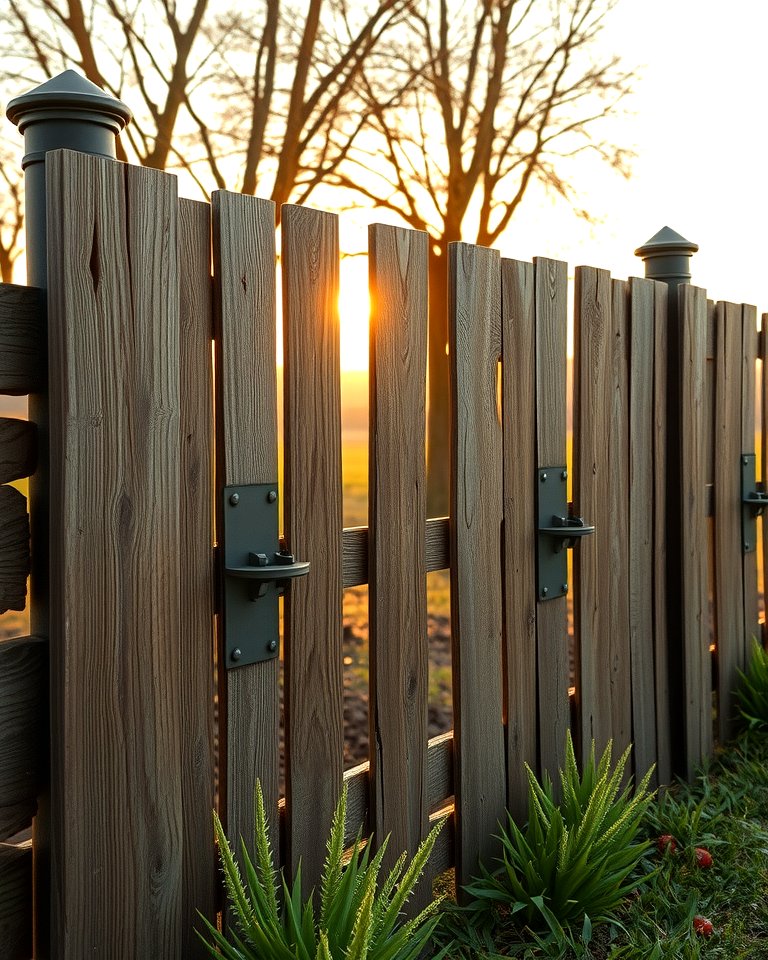 25 Metal and Wood Fence Ideas for Durable Boundaries