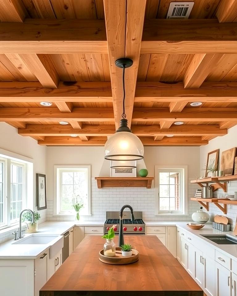 20 Wood Ceiling Kitchen Ideas for a Warm and Inviting Atmosphere