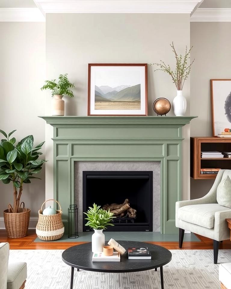 20 Sage Green Fireplace Ideas for a Calm Ambiance