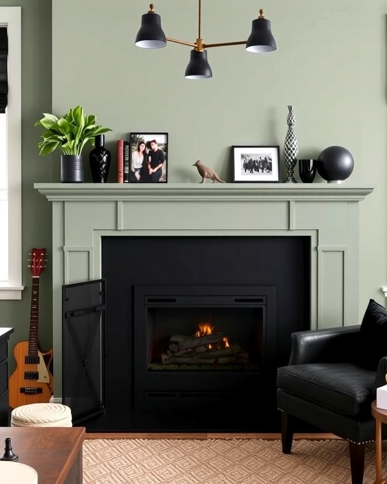 20 Sage Green Fireplace Ideas for a Calm Ambiance