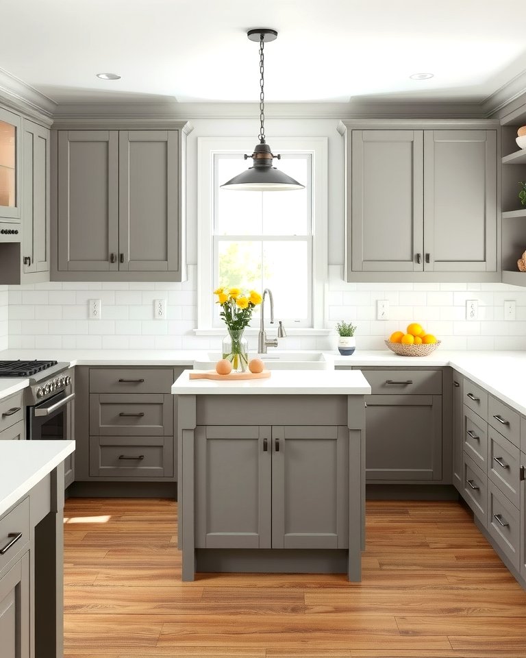25 Farmhouse Kitchen with Gray Cabinets Ideas