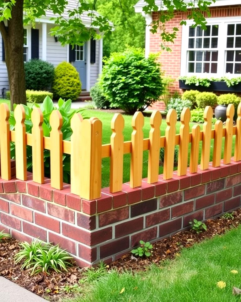 20 Front Yard Brick Fence Ideas for a Classic Look